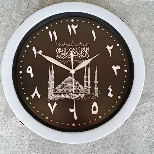 Jual Jam Dinding Nuansa Islam Muslim Kaligrafi Masjid Arab Angka Baiti ...