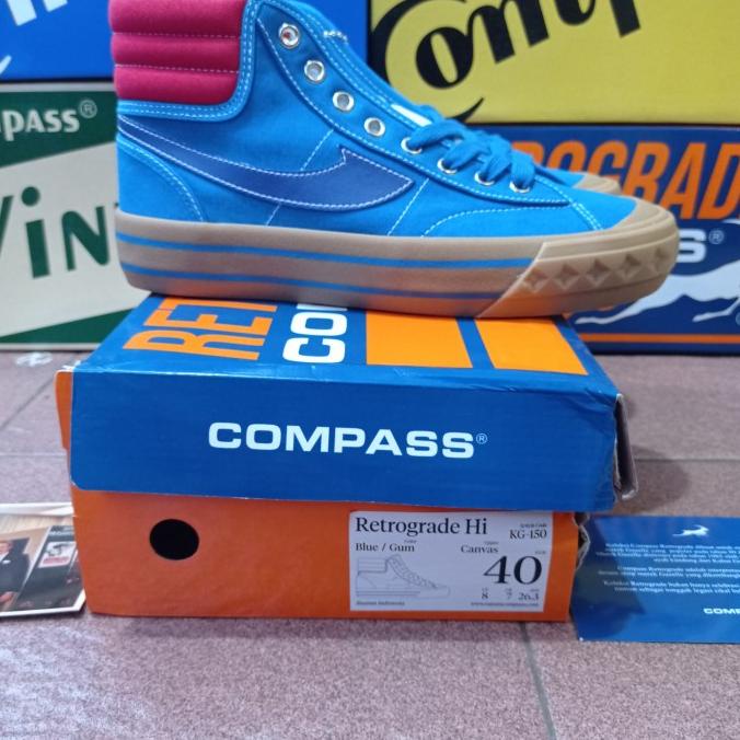 Jual SEPATU COMPASS RETROGRADE BLUE GUM HIGH CUT FDF321355E | Shopee ...