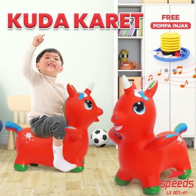 Jual SPEEDS Jumping Animal Kuda Kudaan Karet Tebal Musik Mainan Anak ...