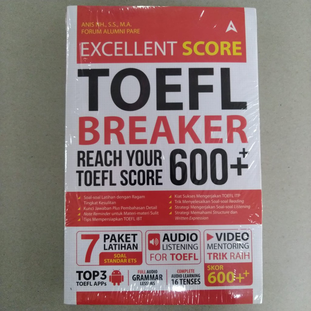 Jual BUKU ORI EXCELENT SCORE TOEFL BREAKER REACH YOUR TOEFL SCORE 600 ...
