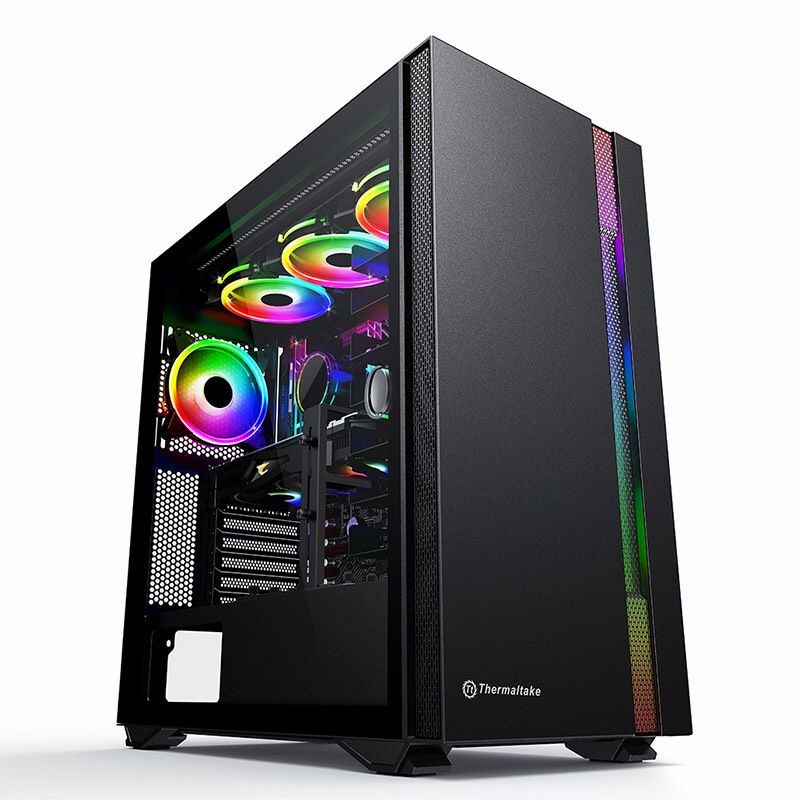 Jual Thermaltake TT Gaming Computer Case H6 EATX ARGB Side View ...