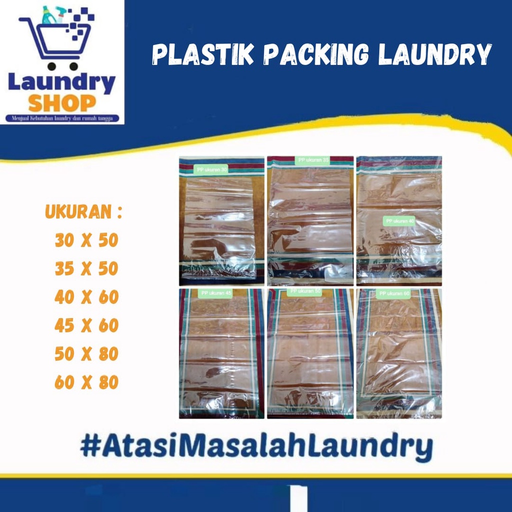 Jual Plastik Laundry PP Plastik Bening laundry Ukuran 30x45 sampai ...