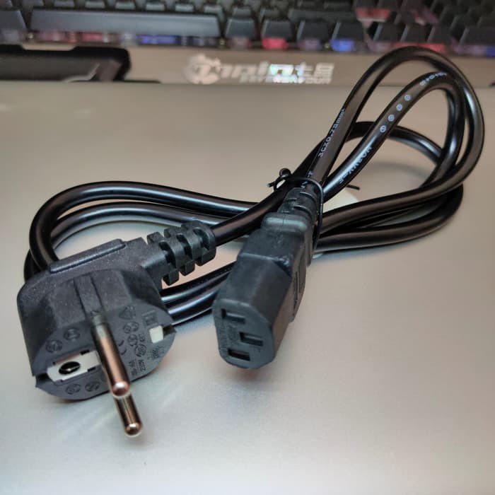 Jual Kabel Listrik AC 220V 16A 1.2M High Quality Cable EU Plug CPU ...
