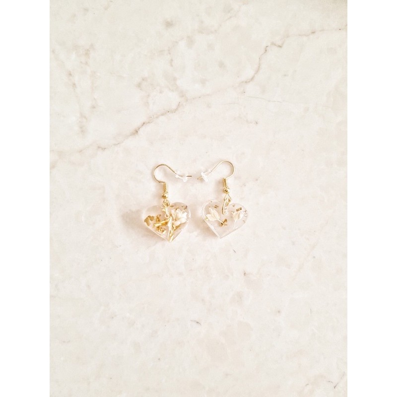 Jual anting resin / anting elegan / anting gold / anting bunga kering ...