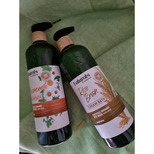 Jual Watsons Cream Bath Naturals Series Body Wash Sabun Cair 490ml | Shopee Indonesia
