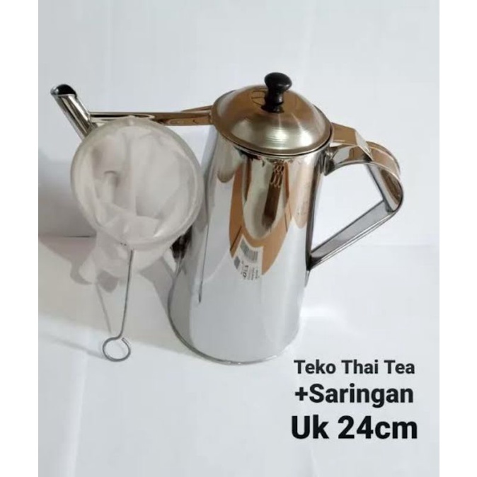 Jual TEKO THAI TEA / TEKO TEH TARIK PLUS SARINGAN 24 Cm 2,5 L | Shopee ...