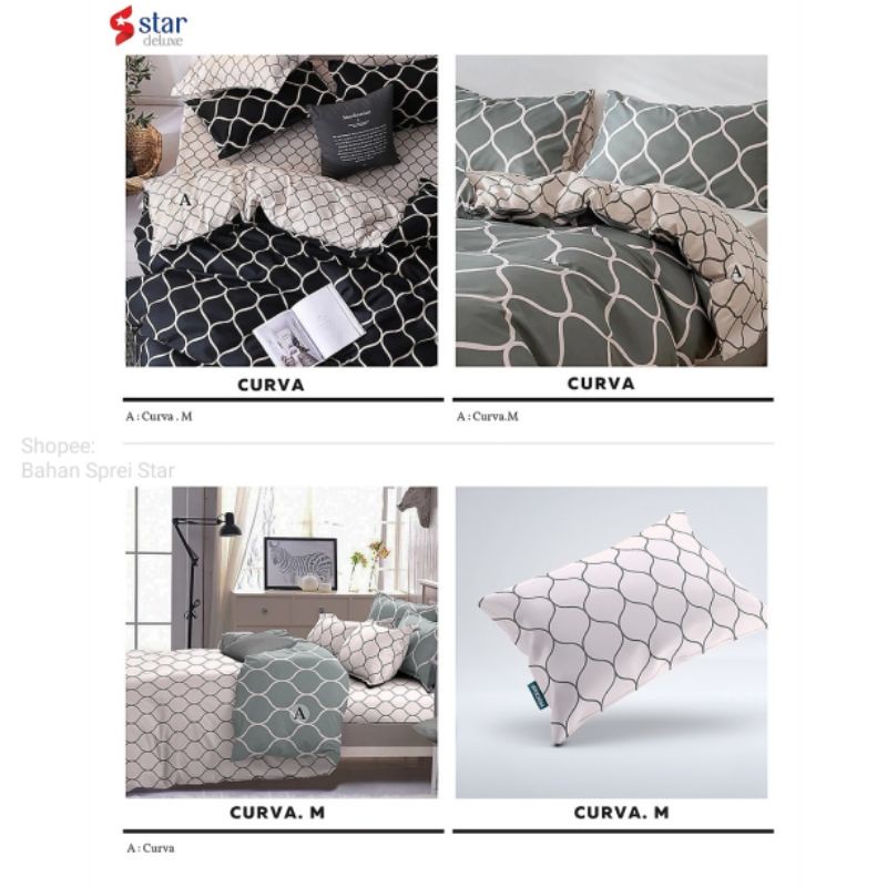 Jual Bahan Kain Sprei Star - Curva | Shopee Indonesia