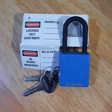 Jual LOTOTO L406 Biru, Gembok Safety Loto Padlock Safety Lockout Tagout ...
