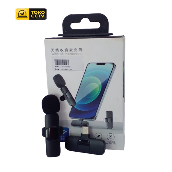 Jual MICROPHONE WIRELESS MIC CLIP ON VLOG SMARTPHONE | Shopee Indonesia