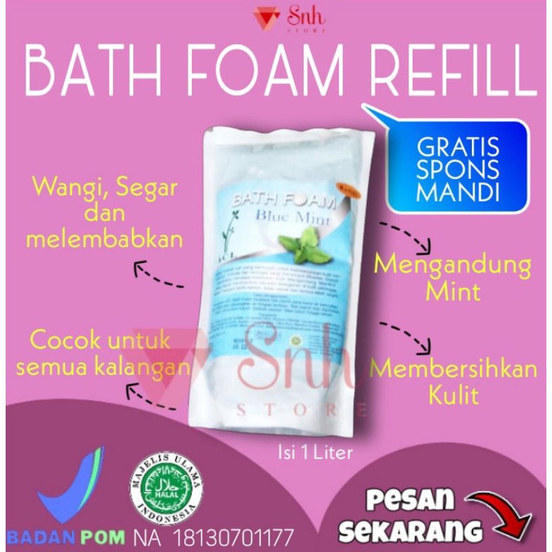 Jual Bath Foam Mint 1L Refill/Sabun Mandi/Sabun mandi cair/Sabun ...