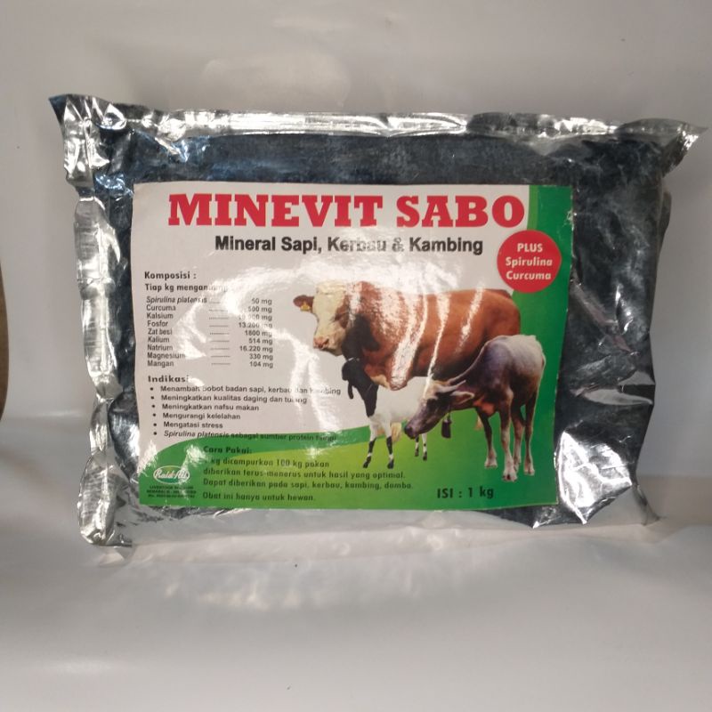 Jual MINEVIT SABO-RAID ALL MINERAL SAPI ANTI LUMPUH-MINERAL SAPI ...