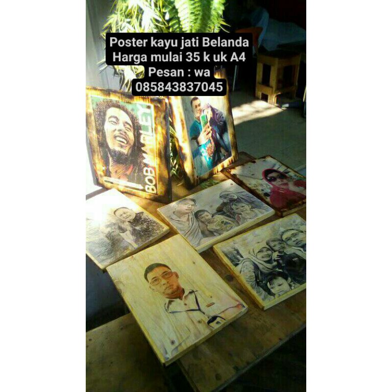 Jual poster kayu jati Belanda uk A3+ | Shopee Indonesia