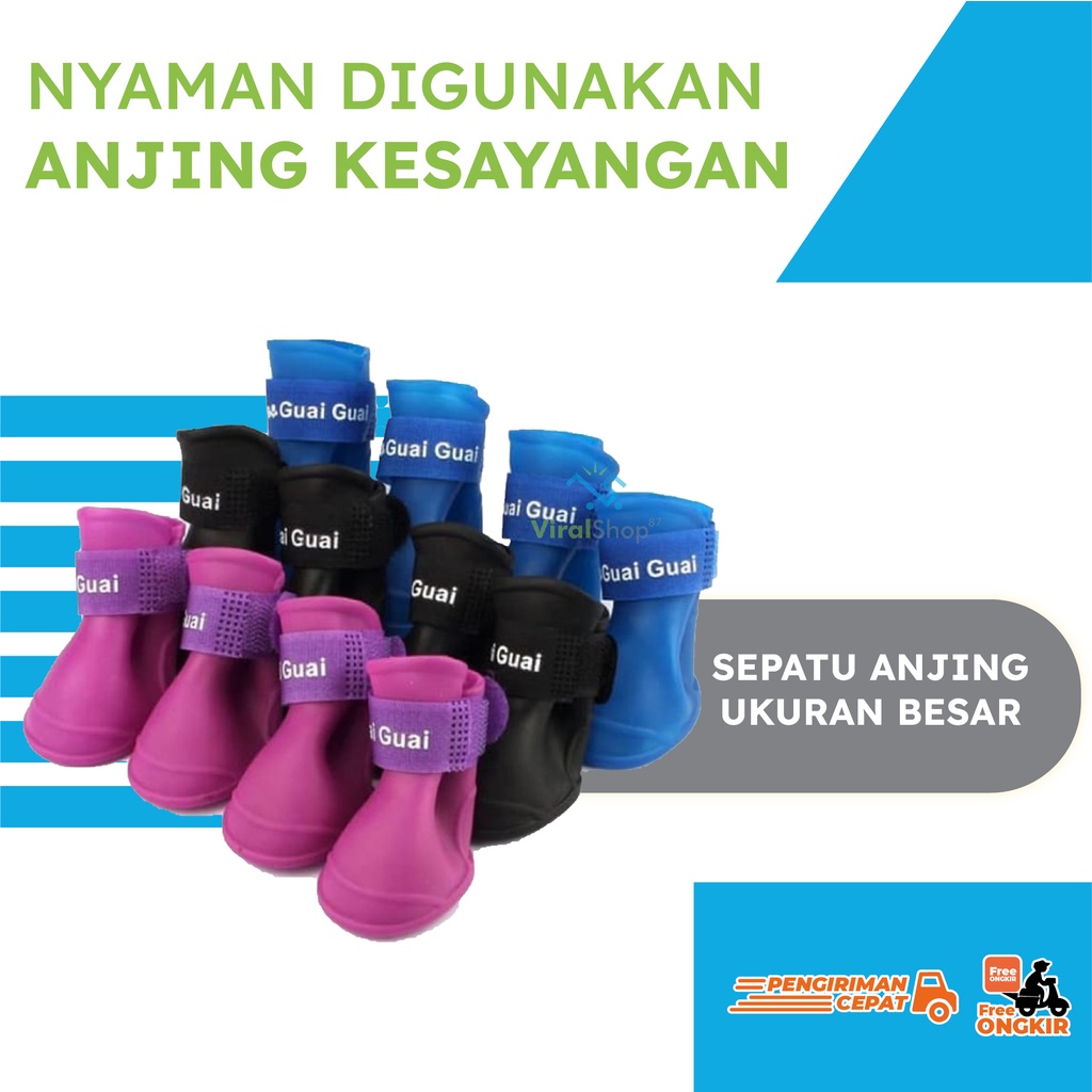 Jual UKURAN BESAR Sepatu Anjing Karet - Sepatu Karet Anjing Doggy ...