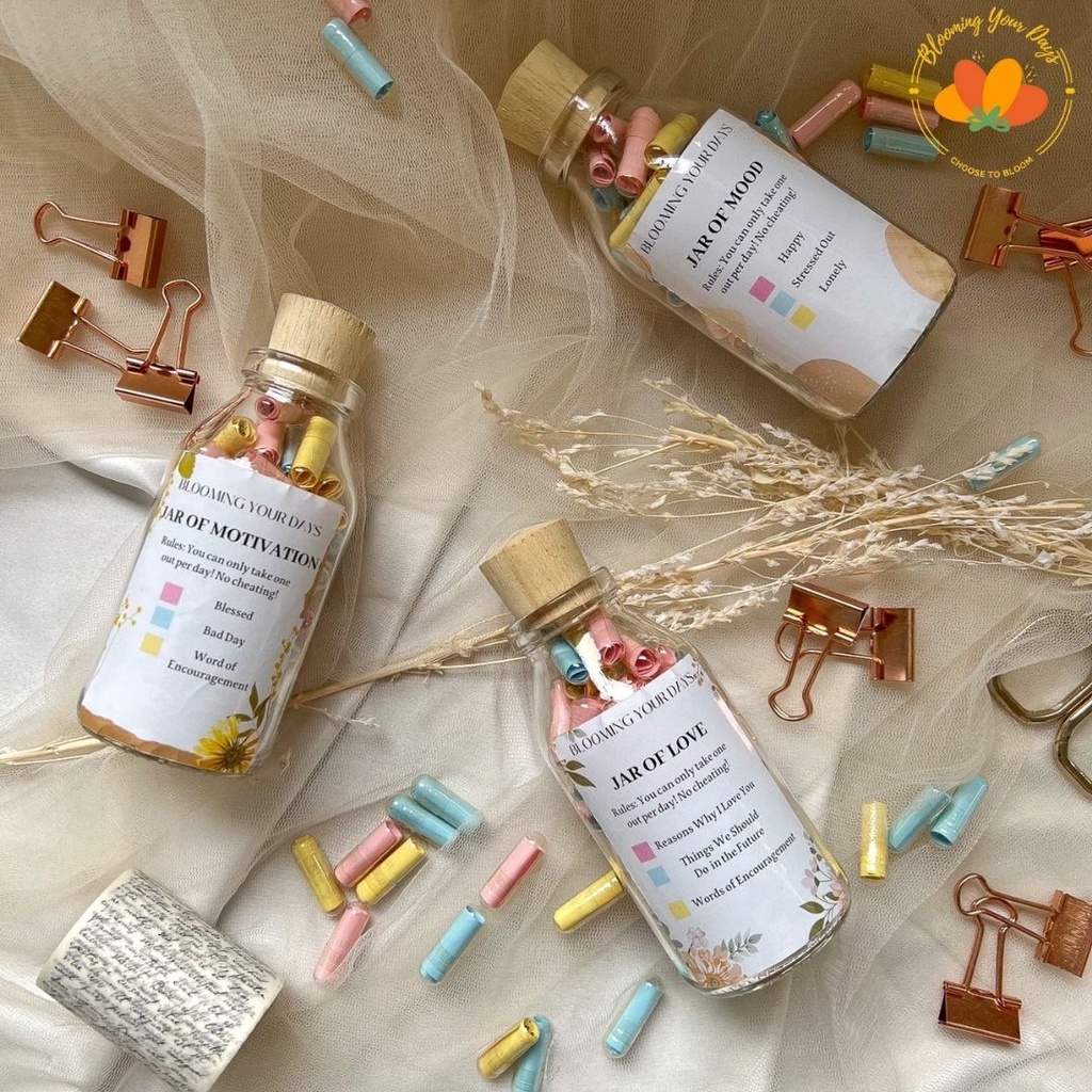 Jual Jar of notes Wish Jar Messages In a Bottle Capsul Love Botol Surat ...