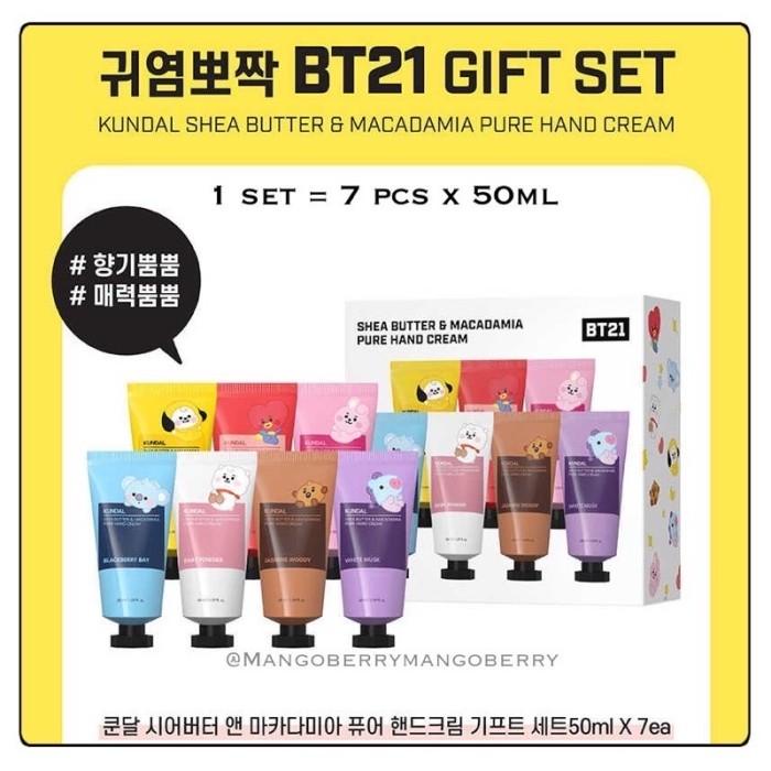 Jual Hand Cream Kundal Bt21 Hand Cream Gift Set 7Pcs X 50Ml | Shopee ...