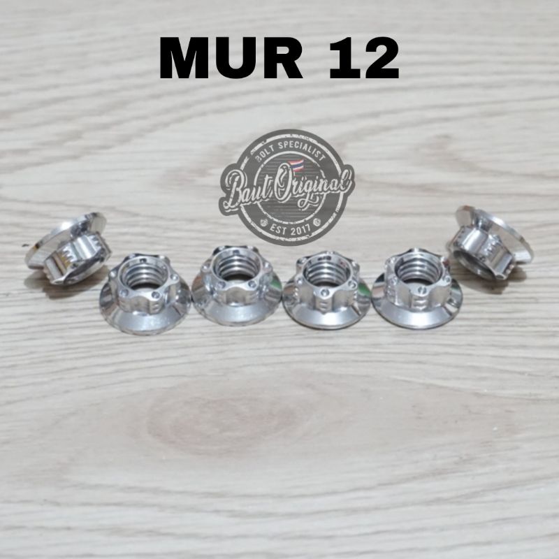 Jual mur 12 new gear probolt bintik silver mur baut 12 original heng ...