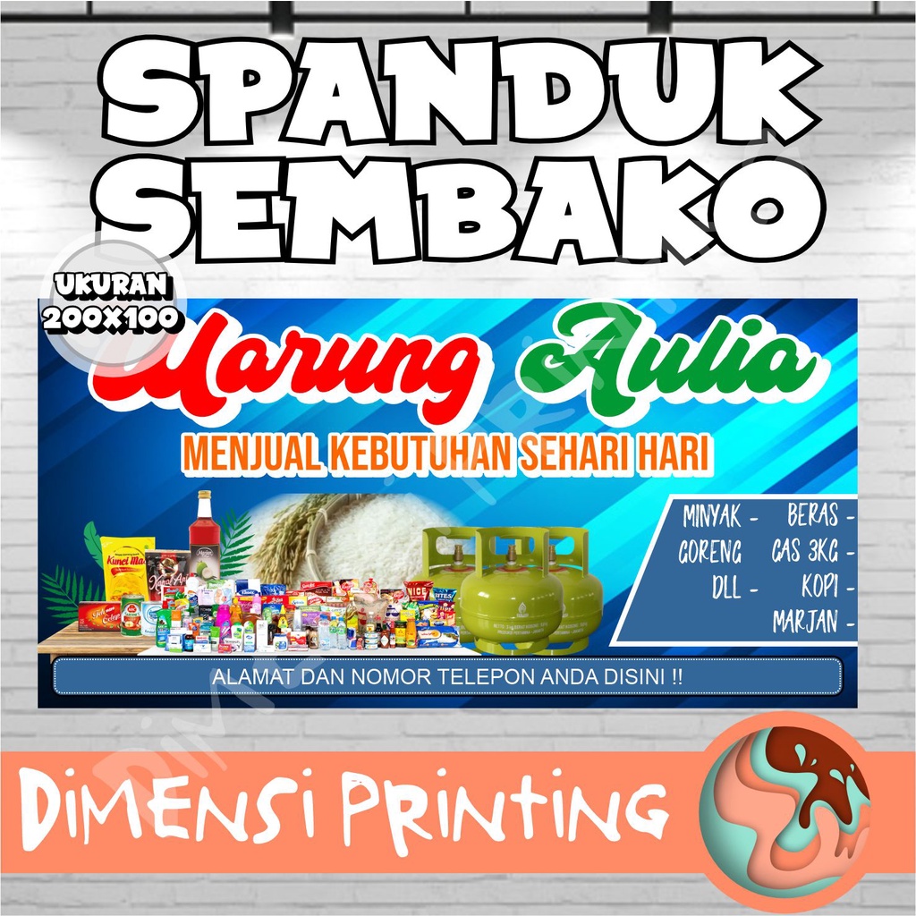 Jual BACKDROP / BANNER / SPANDUK SEMBAKO TERLENGKAP ukuran 2x1 | Shopee ...