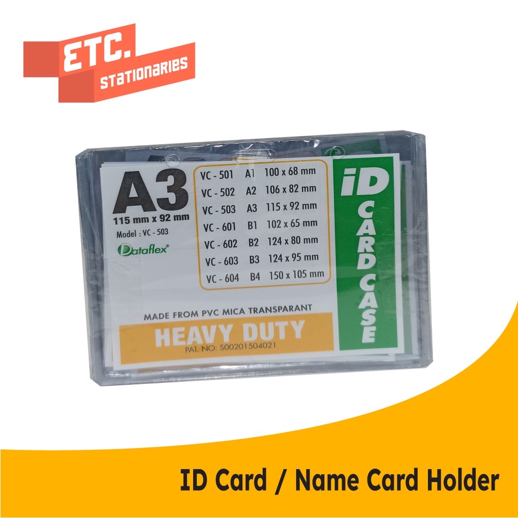 Jual Dataflex ID Card A3 Case Plastik Mika / Name Tag Holder | Shopee ...