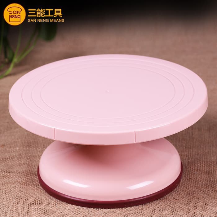 Jual Sanneng SN4153 - Revolving Cake Stand Pink / Meja Putar 26.5cm ...