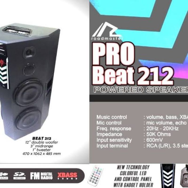Jual Speaker Aktif ROADMASTER PRO BEAT 212 / Active Speaker PROBEAT ...