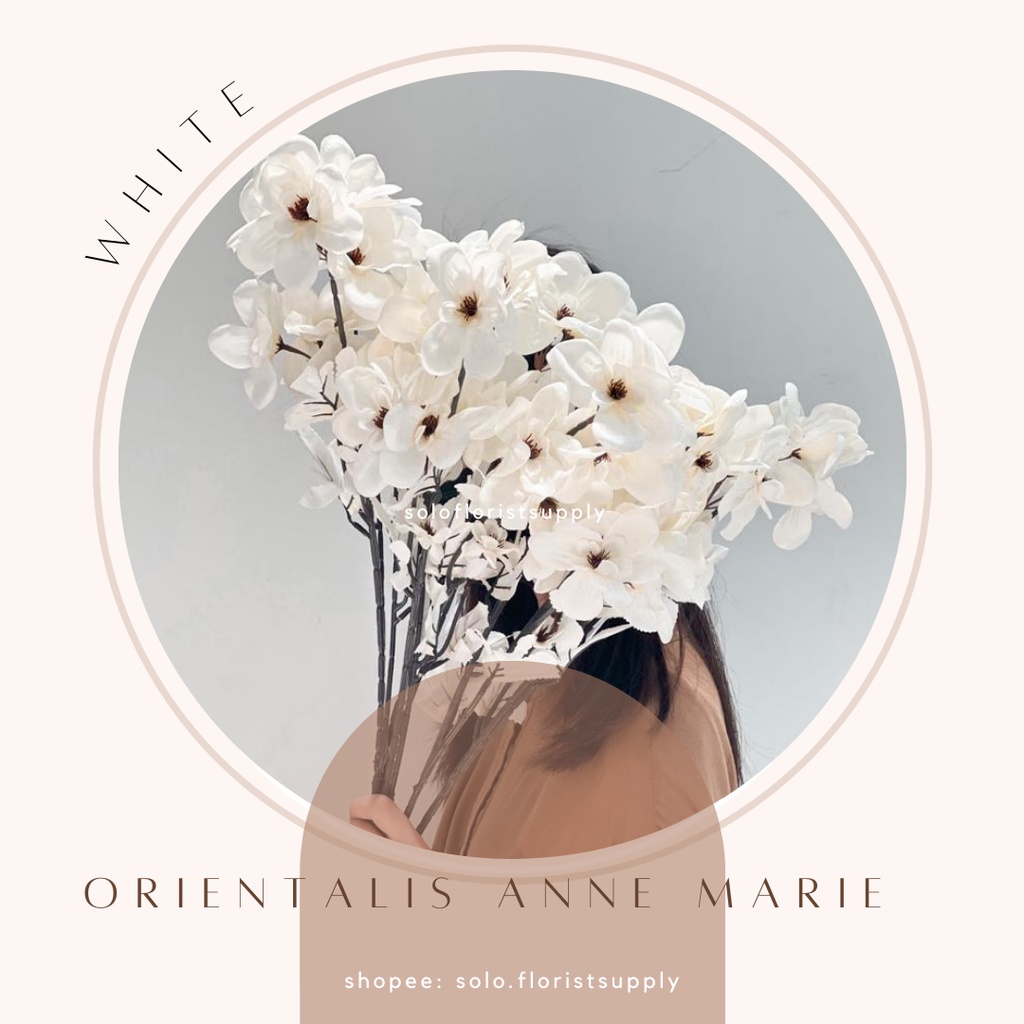 Jual ORIENTAL ANNE MARIE FLOWER PEONY SPRAY Artificial PEONI PEONY ...