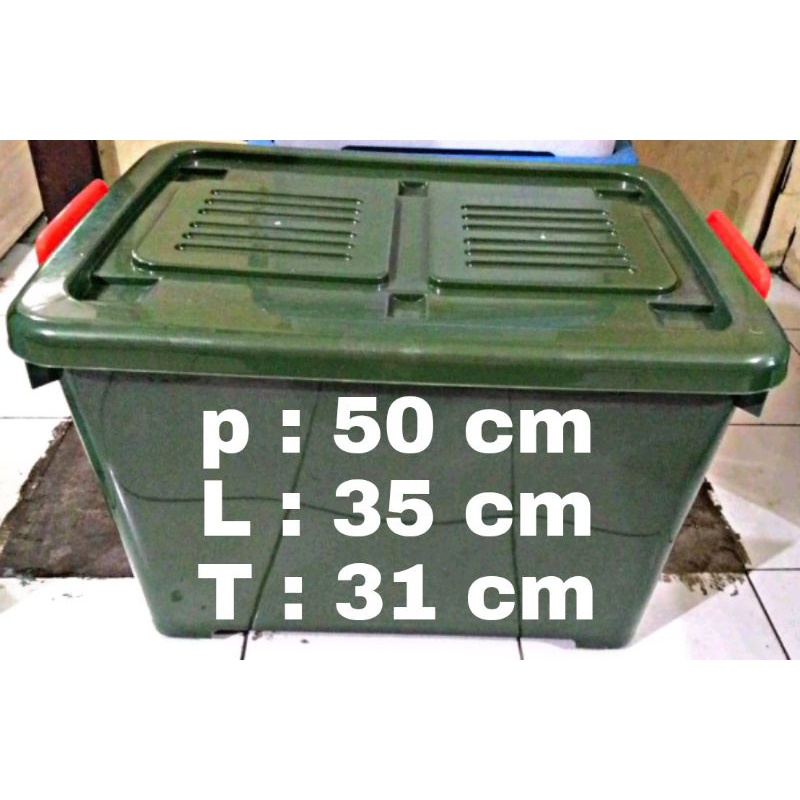 Jual CONTAINER BOX 70 LITER + 6 RODA CONTAINER BOX PLASTIK CONTAINER ...
