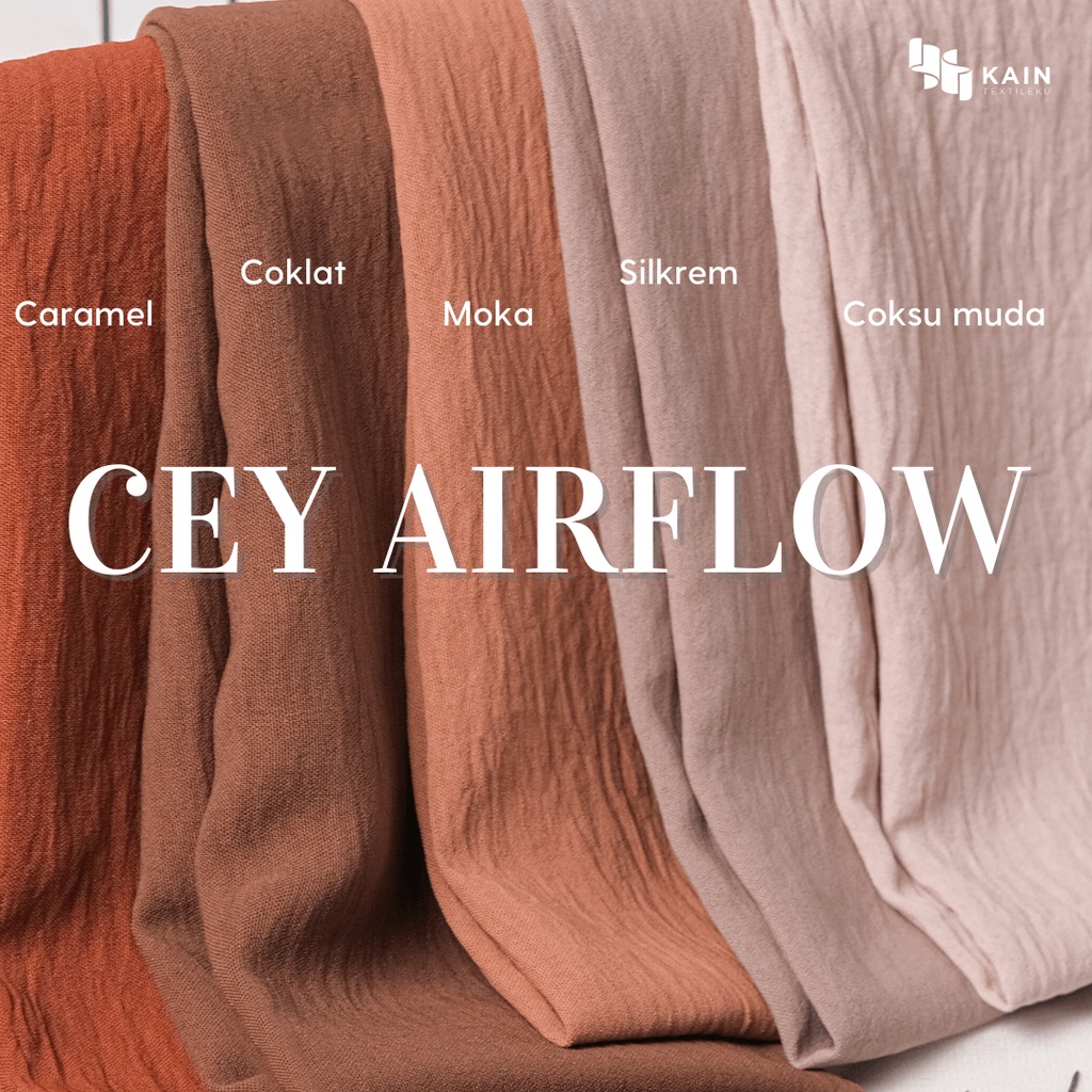 Jual 1 meter Bahan Kain Crinkle CEY Airflow | Shopee Indonesia