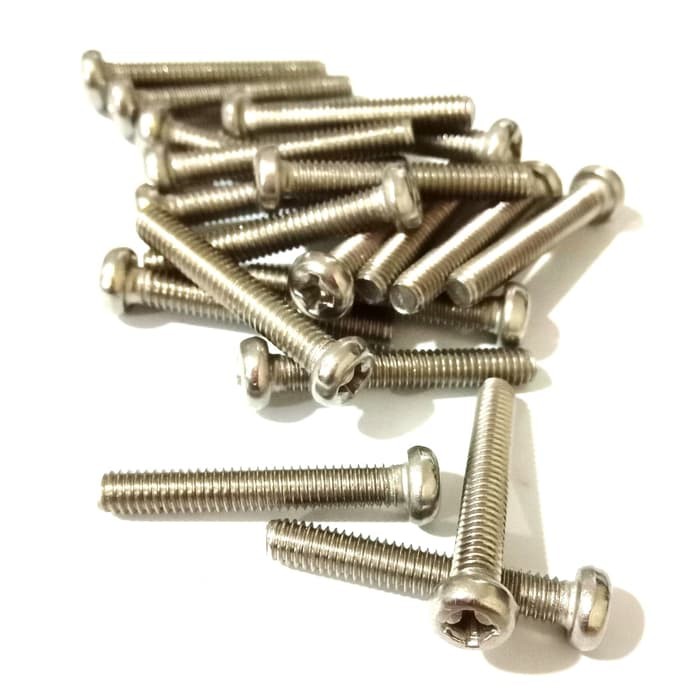Jual (15pcs) Baut M3 x 20mm Topi Stainless Steel Head plus baut 3mm ...