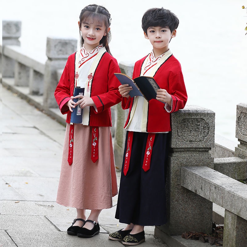 Jual Children's ancient costume Han suit, boys' Chinese school suit ...
