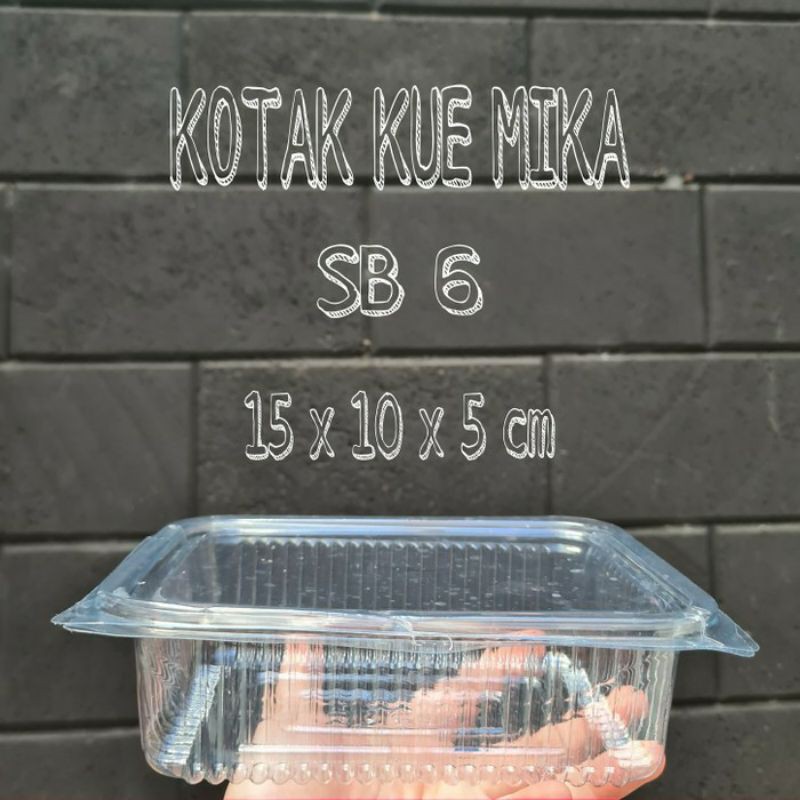 Jual KOTAK PLASTIK MIKA SB6 KUE SNACK SB 6 isi 50 | Shopee Indonesia