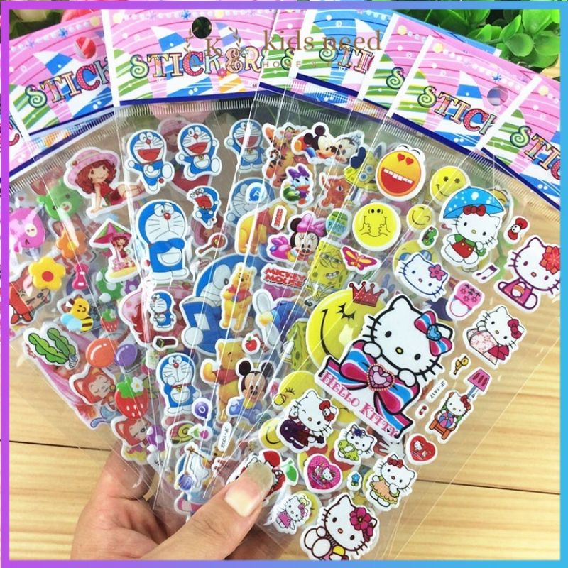 Jual stiker timbul - 3D sticker - stiker karakter anak - stiker 3D anak ...