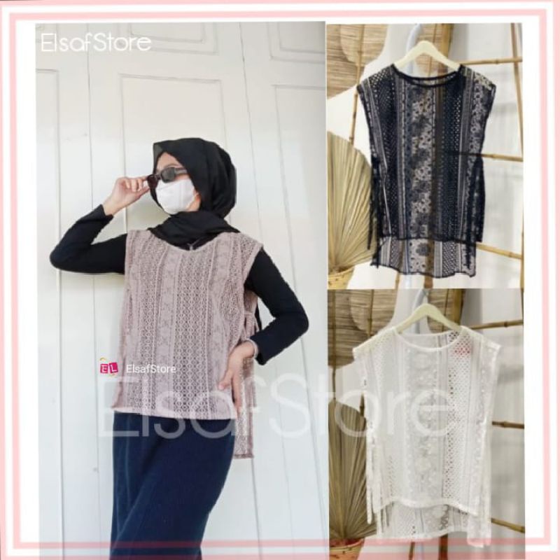 Jual Outer Rompi Vest Tali Samping brukat | Shopee Indonesia