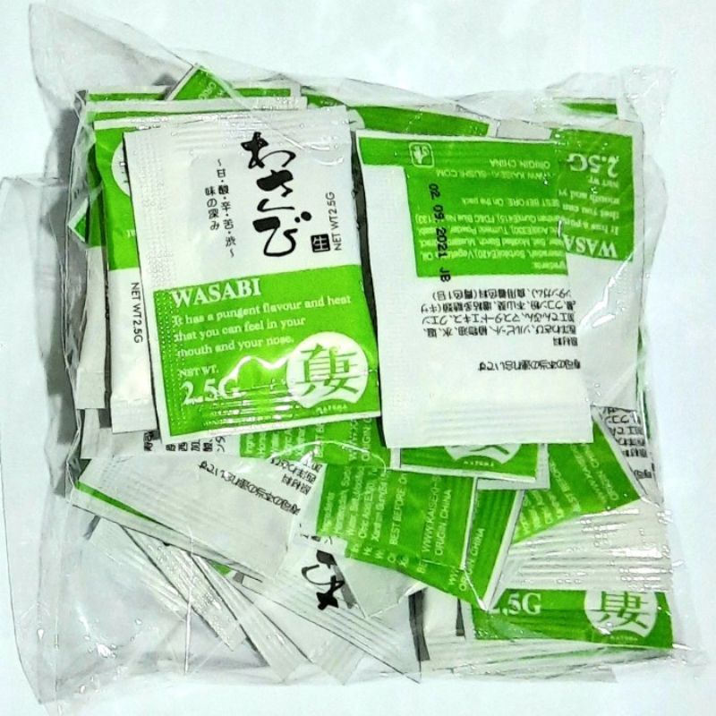 Jual Wasabi Paste 50 Sachet - Neri Wasabi Sachet - Mini Wasabi 2,5g ...