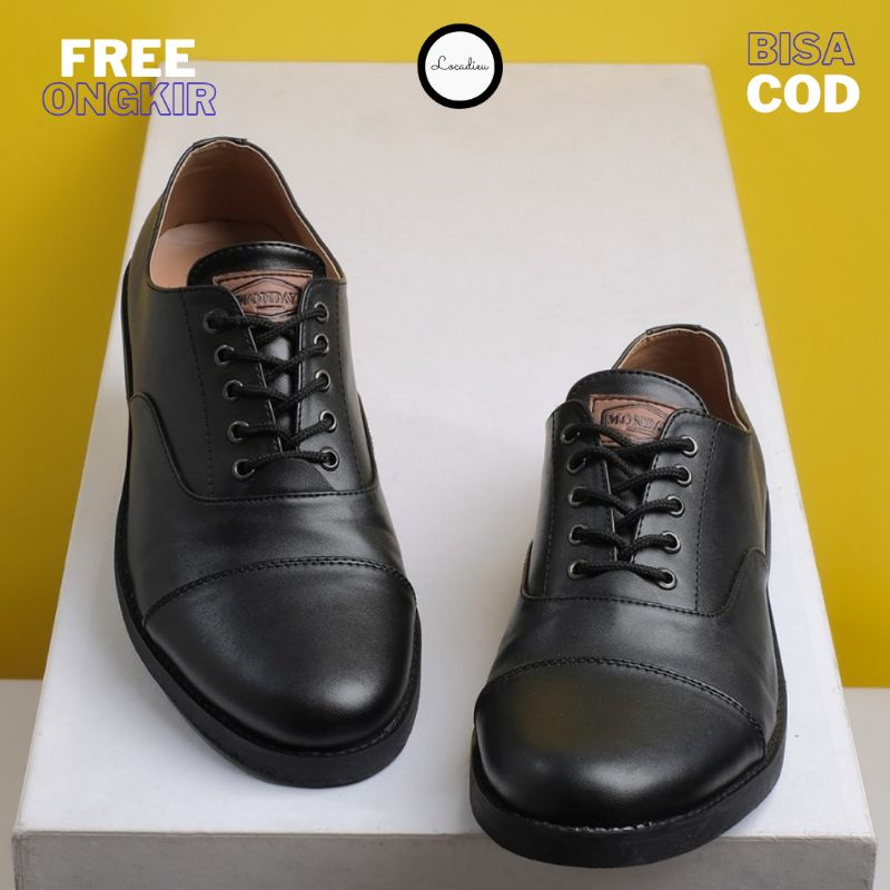 Jual Sepatu Semi Formal Full Hitam Pria Original | Kantor Kerja Kuliah ...