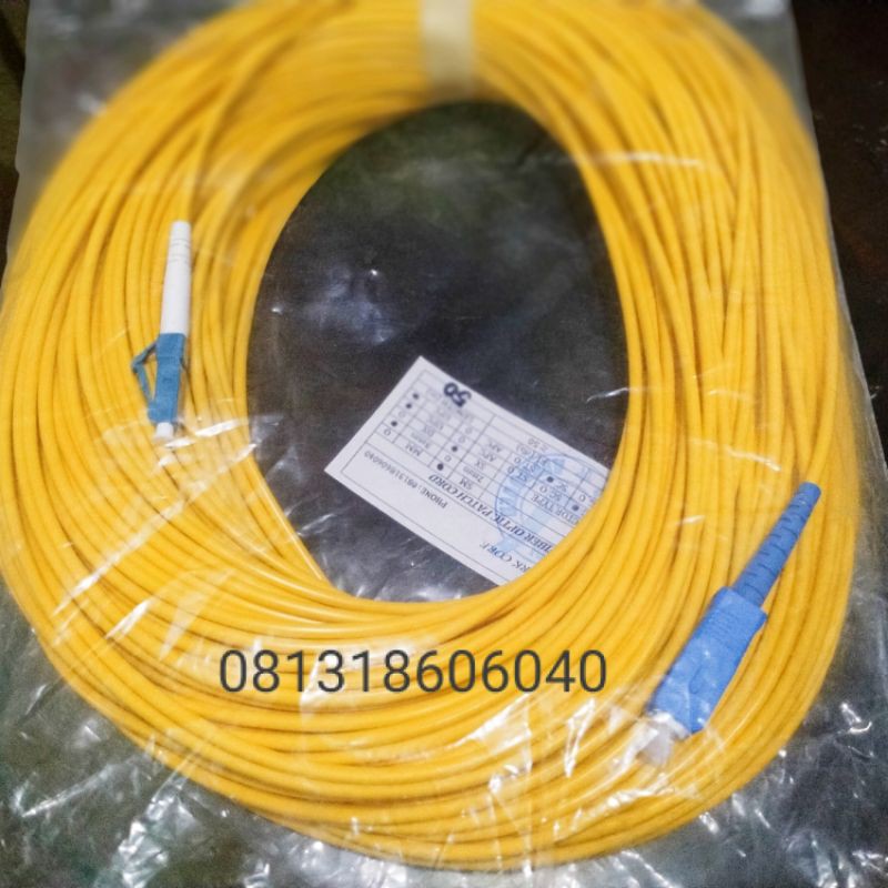 Jual 40m Patch Cord SC Upc - LC Upc Fiber Optic Patchcord SC-LC Patch ...