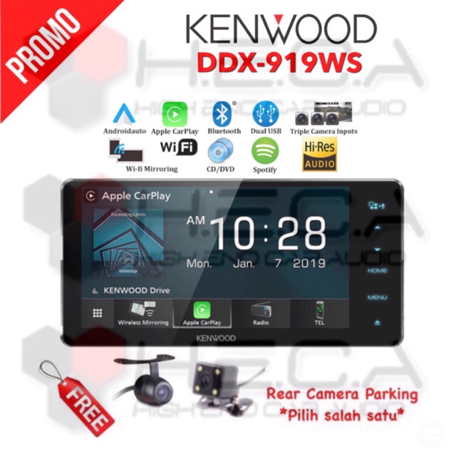 Jual Kenwood DDX-919WS Head Unit Double Din Tape Mobil DDX919WS Audio DDX 919 WS For TOYOTA Wide ...