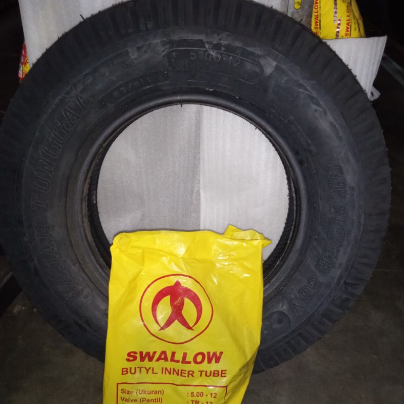 Jual PAKET BAN TIGA RODA UKURAN 500-12 GT SUPER & BAN DALAM SWALLOW 500 ...