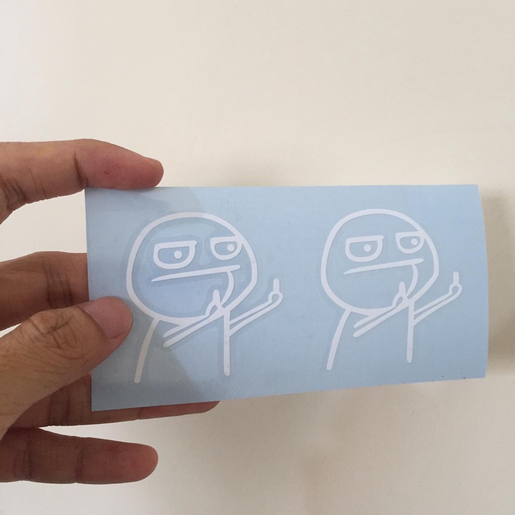 Jual CUTTING STICKER MEME MIDDLE FINGER | Shopee Indonesia