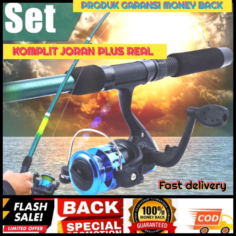 Jual Joran Pancing Set Komplit Plus reel Joran Siap Pakai free umpan ...