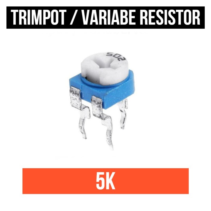 Jual Resistor Trimpot 5k 502 Kilo Ohm Trimmer Potensiometer 5000 ...
