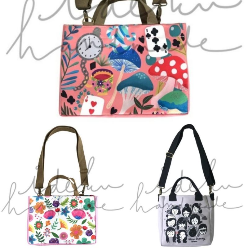 Jual IDEKUHANDMADE MINI BAG ALICE FACES FLOWERY / TAS FLOWERY IDEKU ...