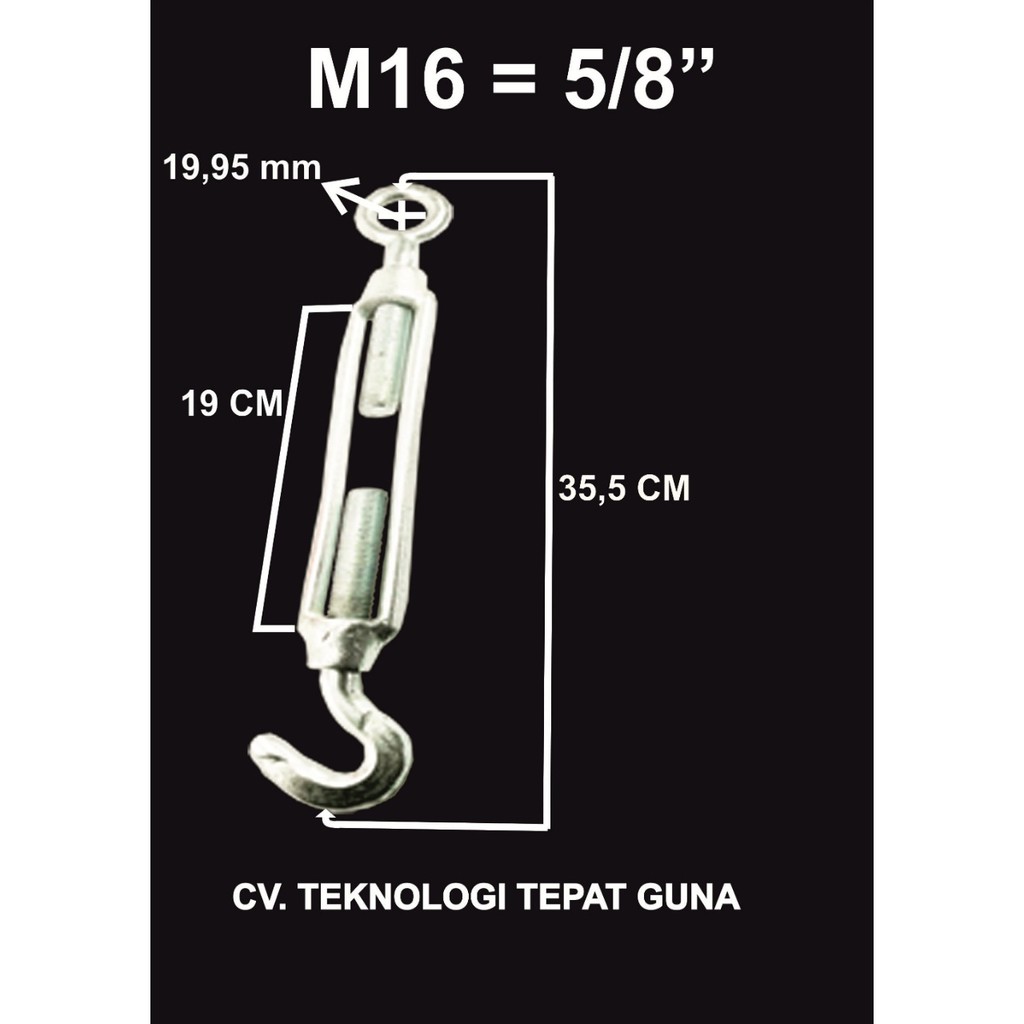 Jual Turn Buckle - Span Skrup M16 - Jarum Keras - Tarikan Selling ...
