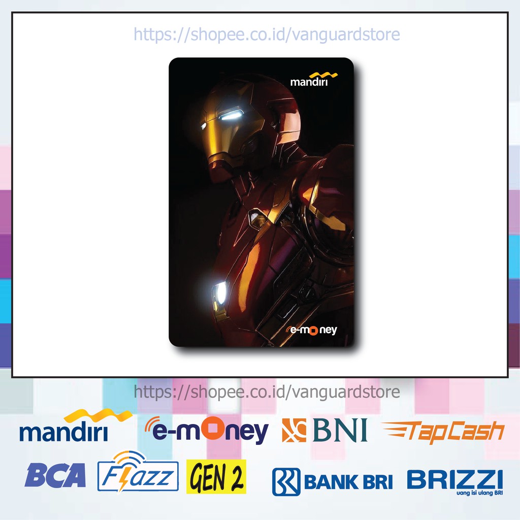 Jual KARTU E MONEY E TOLL IRON MAN SUPERHERO ANIME 3 EMONEY MANDIRI ...