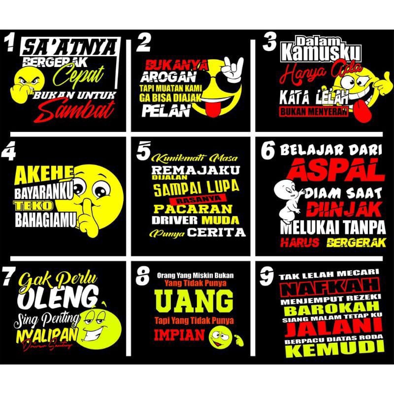 Jual CUTTING STICKER MOBIL KATA KATA LUCU TERBARU | Shopee Indonesia