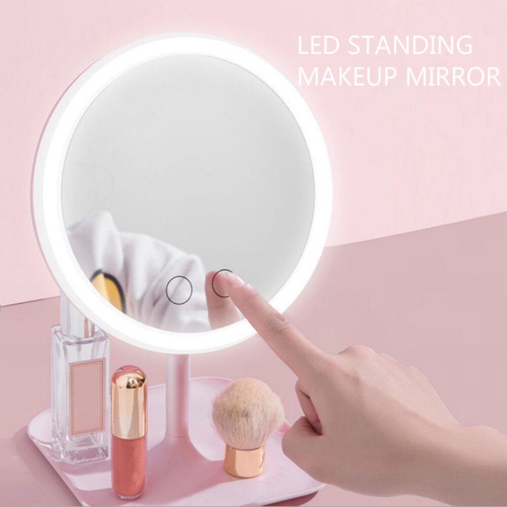 Jual Cermin Kaca Make Up Lampu Led Mini Bentuk Persegi dan Bulat ...