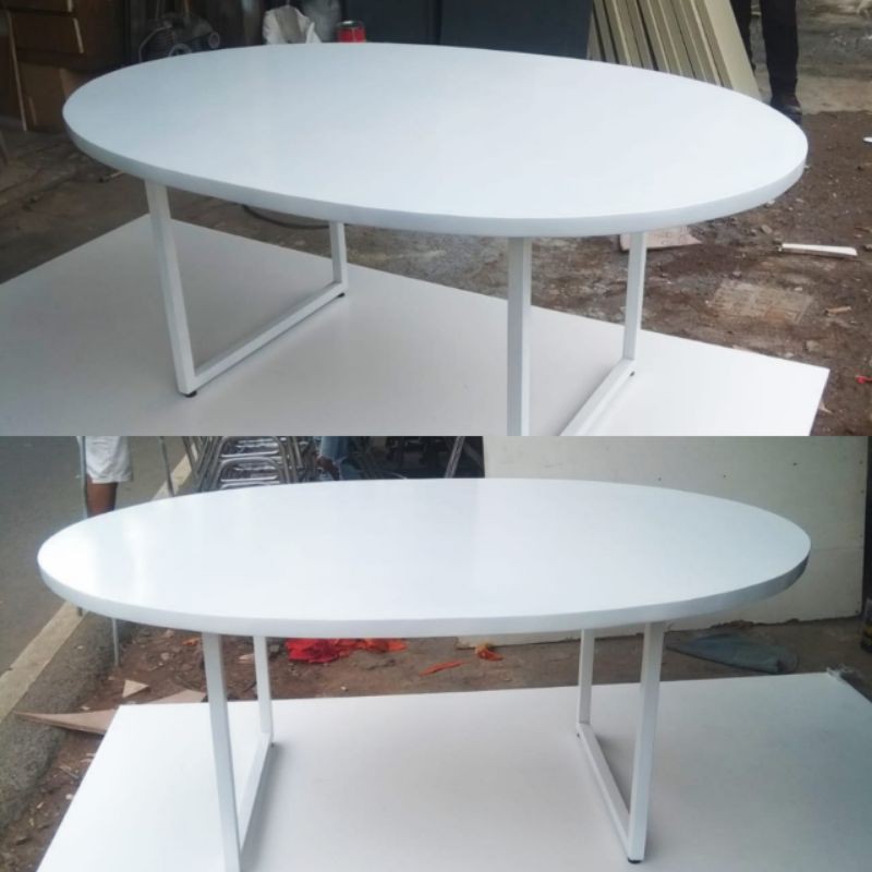 Jual Meja Meeting Oval Meja Rapat Oval Meja Makan Furniture Custom New ...