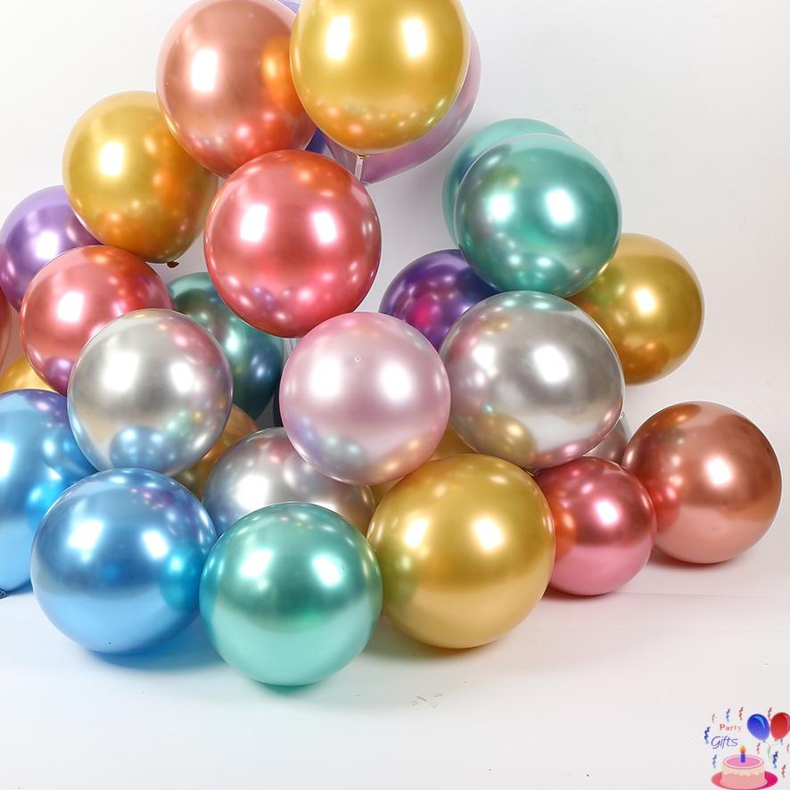Jual Balon Latex Chrome Double Metalik 12 Inch ( 50 PCS) | Shopee Indonesia
