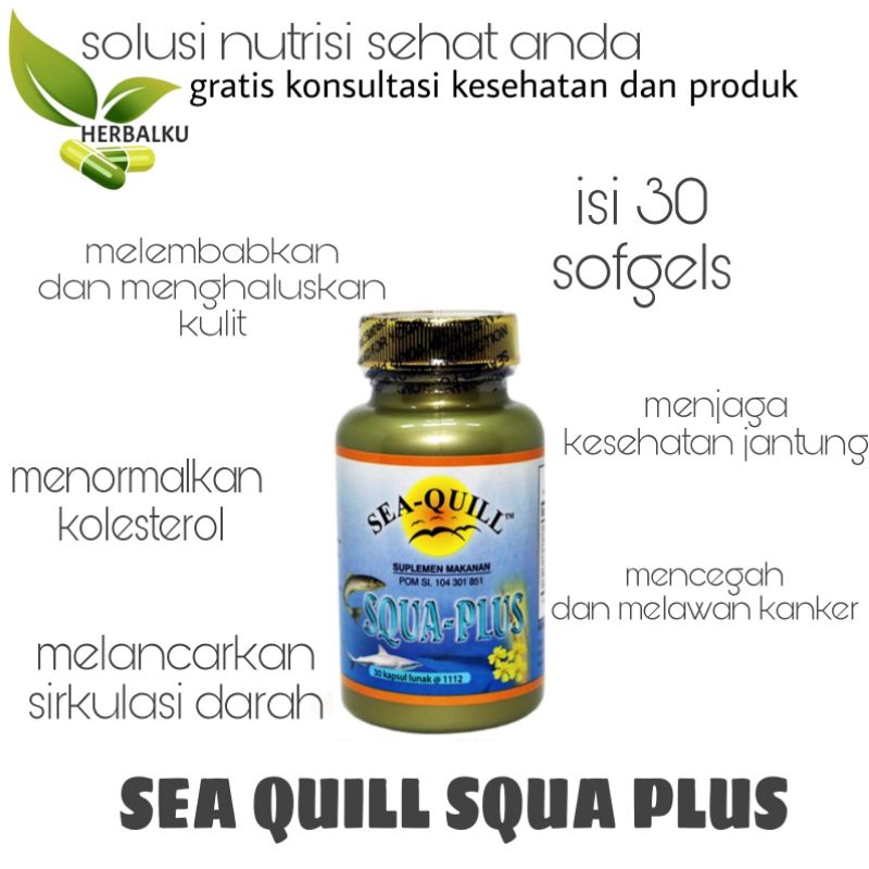 Jual SEA-QUILL SEAQUILL SEA QUILL SQUA PLUS 1112 MG SALMON OMEGA 3 FISH ...