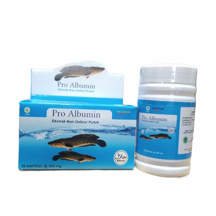 Jual Pro Albumin Ektrak Ikan Gabus | Pro Albumin isi 50 kapsul / kapsul kutuk / ekstra kutuk ...