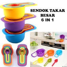 Jual Sendok Takaran Kue Besar 6in1 - Sendok Takar 6in1 - Measuring ...